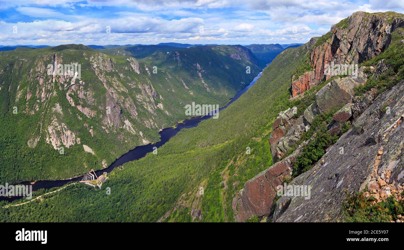 Acropole des Draveurs, view of Hautes-Gorges-de-la-Riviere-Malbaie ...