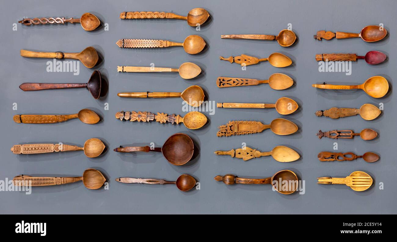 Carved wooden spoons hi-res stock photography and images - Alamy