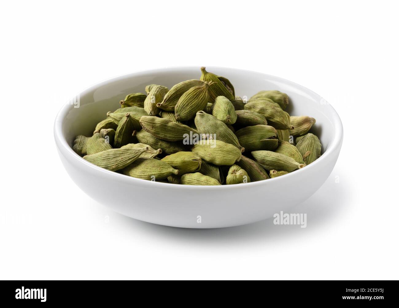 Shooting cardamom placed on a white background from an angle Stock ...