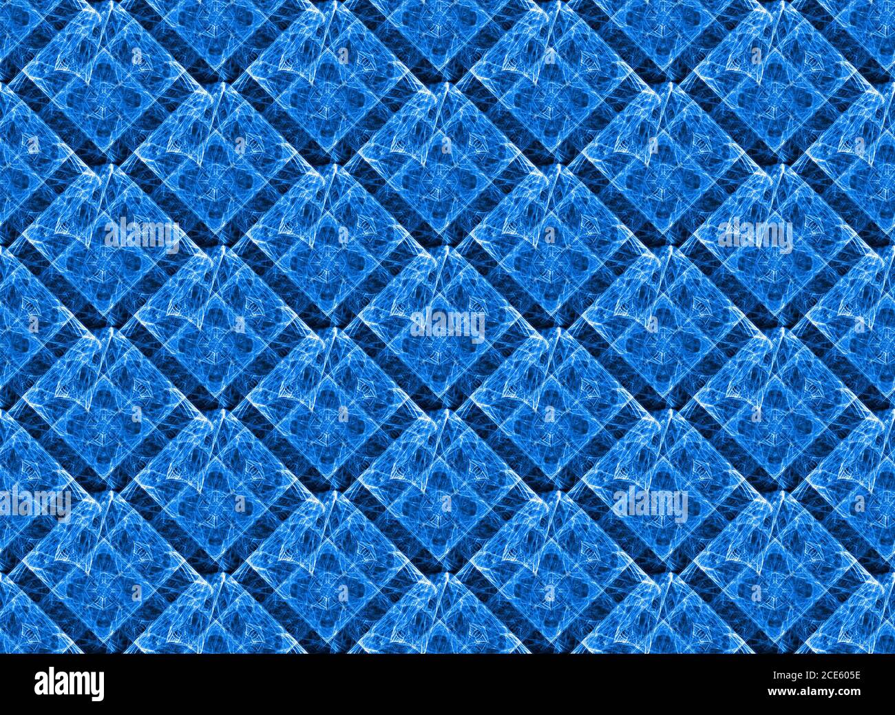 A deep blue seamless texture made from complex square fractal tiles ...