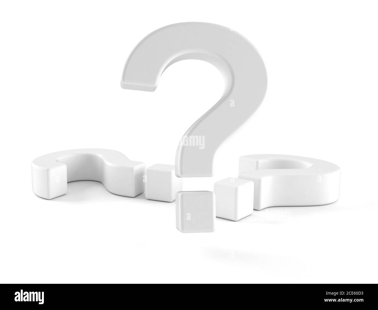 Question marks isolated on white background Stock Photo - Alamy