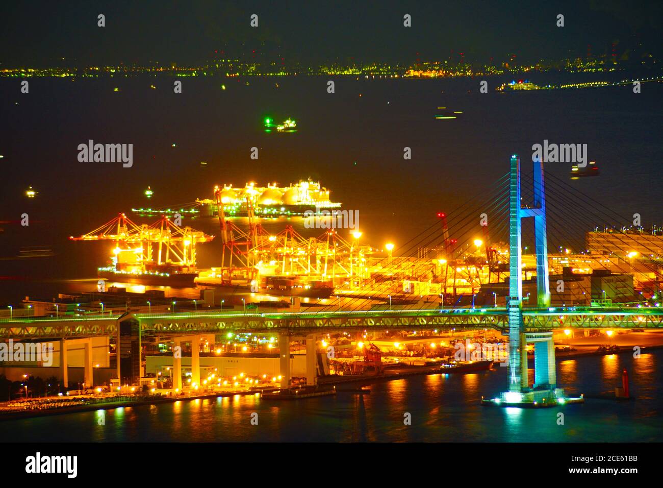 Yokohama night view from Landmark Tower Stock Photo - Alamy