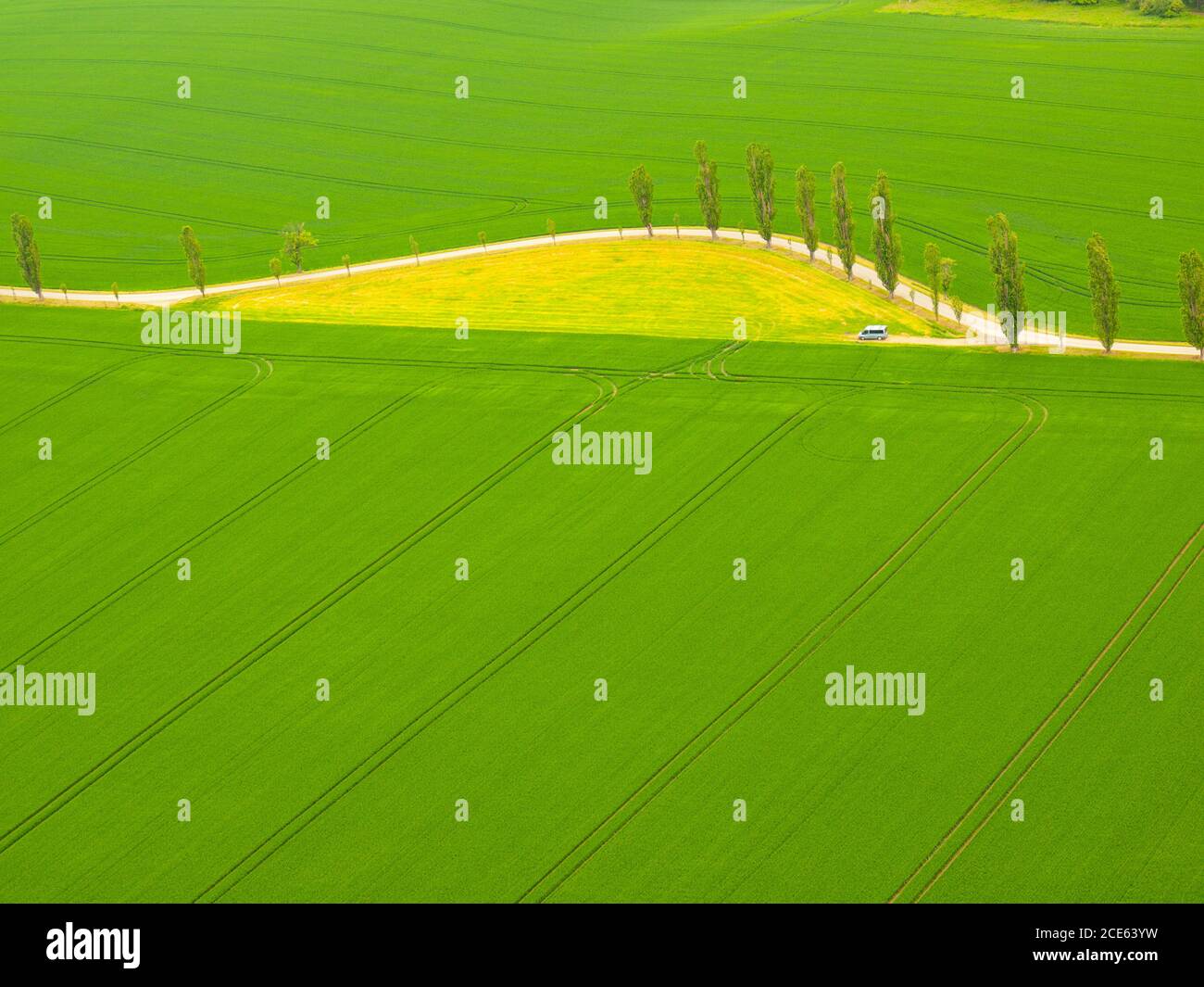 Aerial view car road hi-res stock photography and images - Alamy