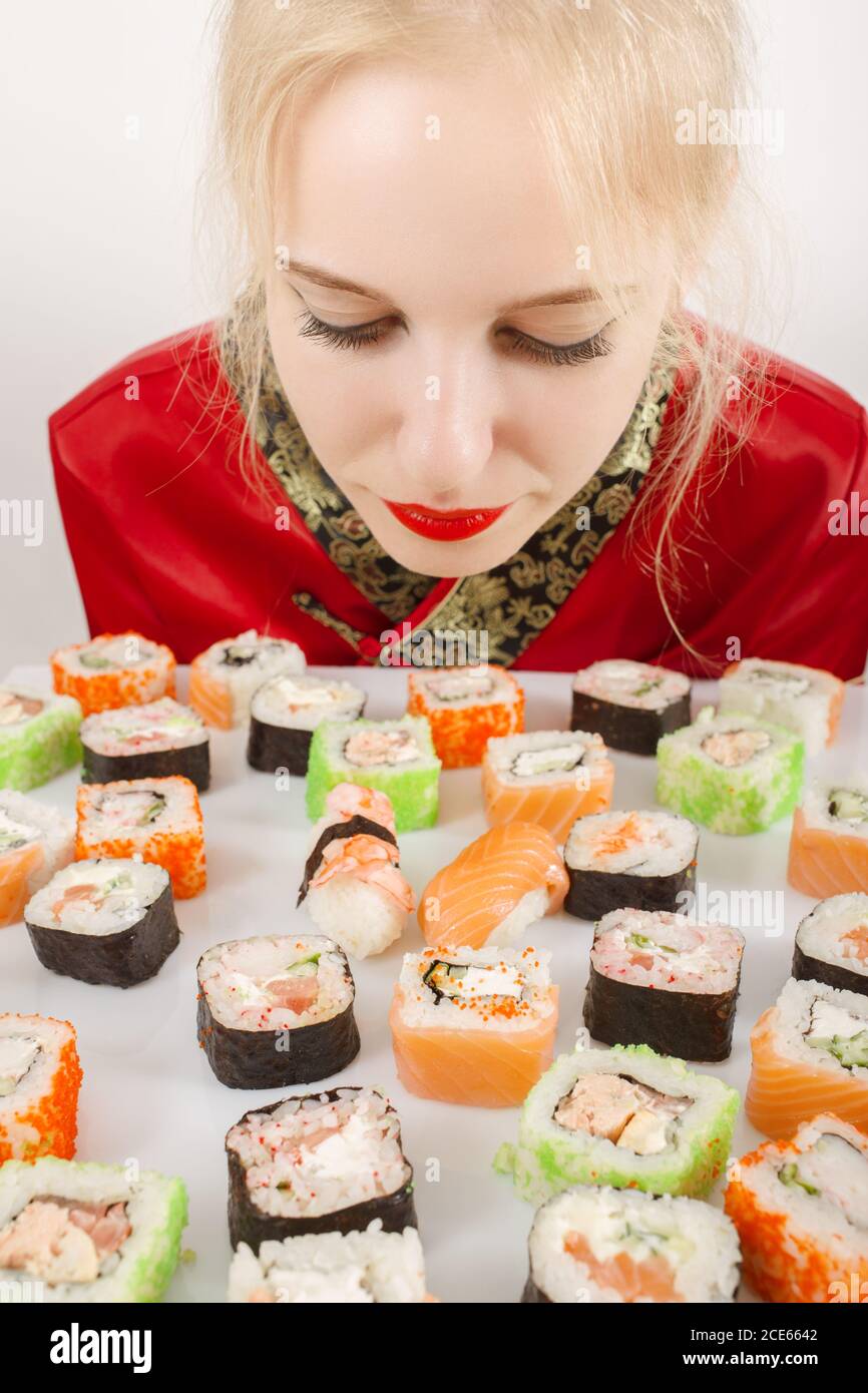 Sushi girl hi-res stock photography and images - Alamy