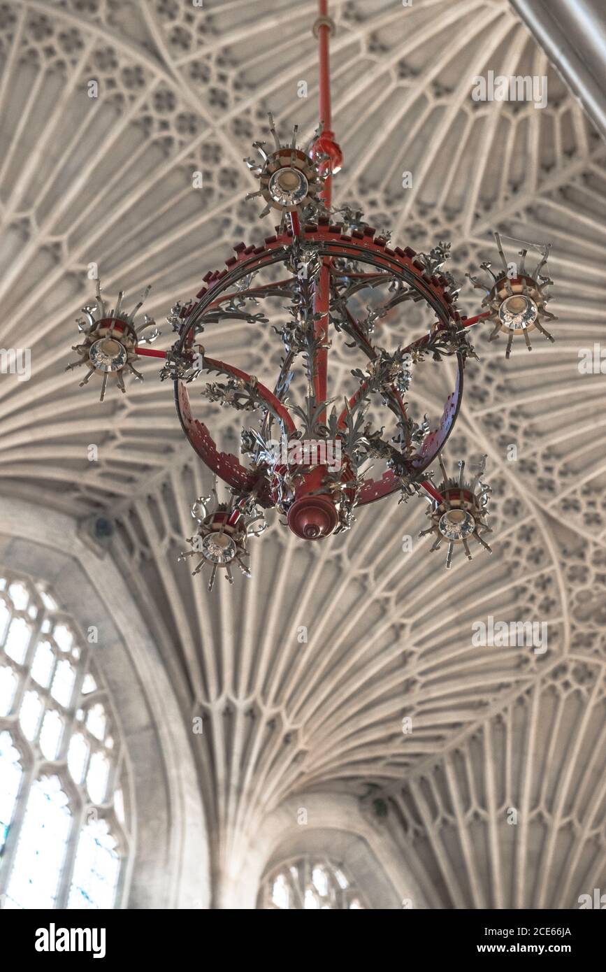 Finest fan vaulted ceiling in England, Bath Abbey Cathedral, UK. Sir ...