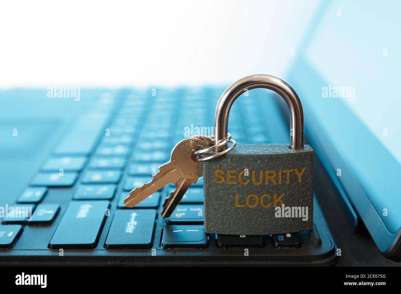 Hacker typing on futuristic computer hi-res stock photography and ...