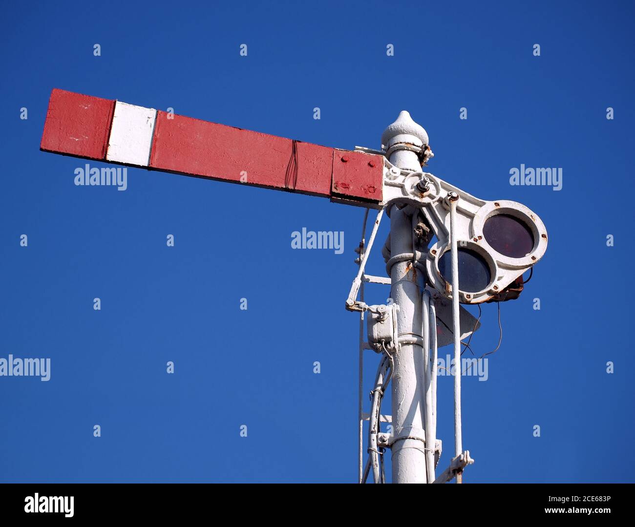 Vintage Old Train Signal Stock Photo - Alamy