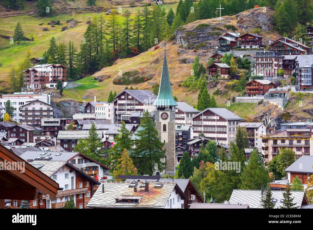 Zermatt switzerland aerial view hi-res stock photography and images - Alamy