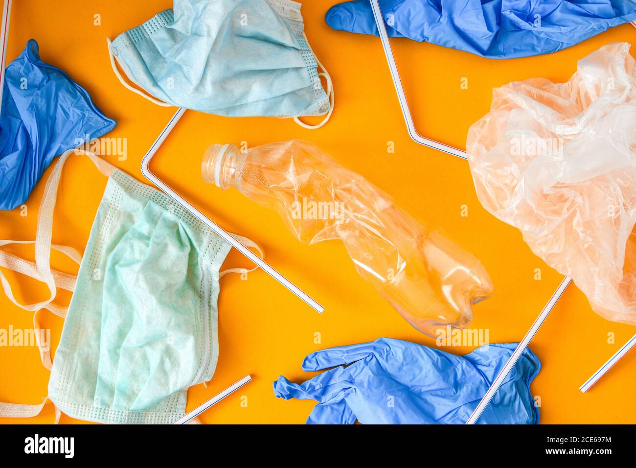 COVID-19 Medical Waste. Disposal of gloves, masks, empty plastic ...