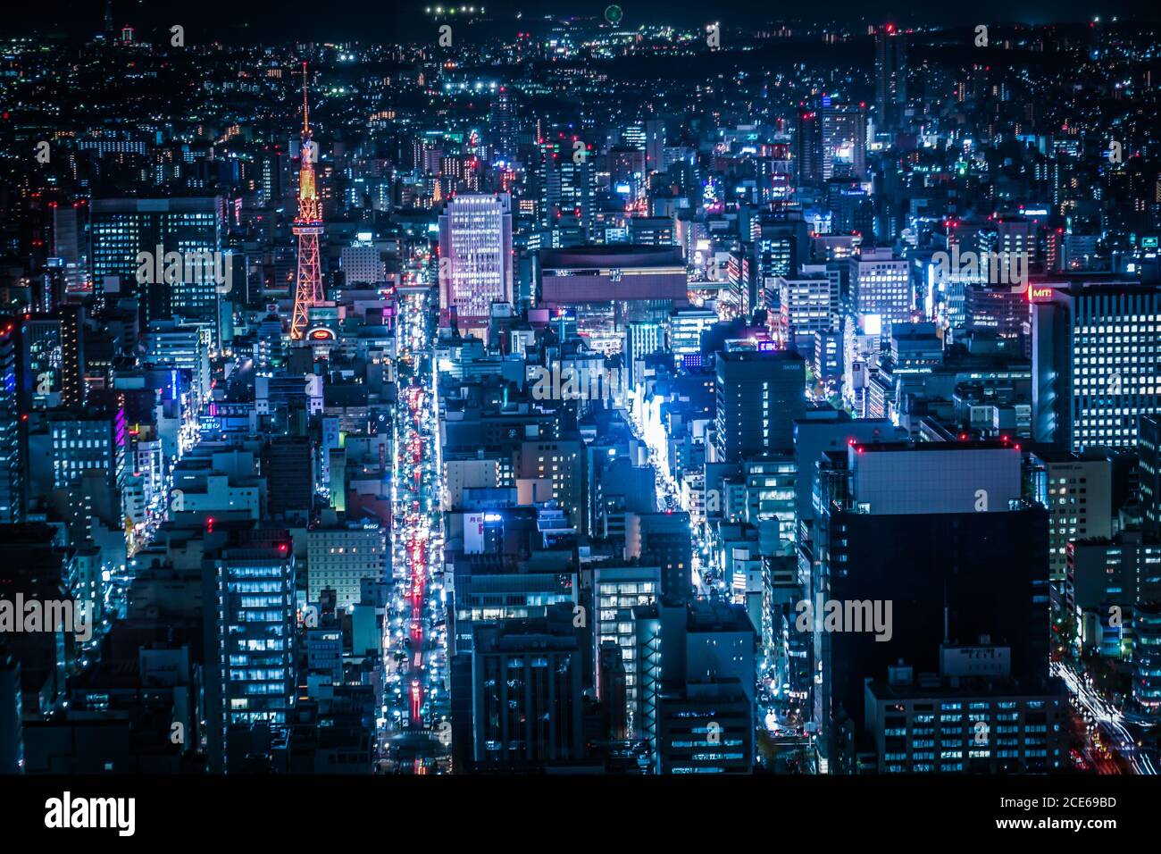 Nagoya night view (from Sky Promenade Stock Photo - Alamy