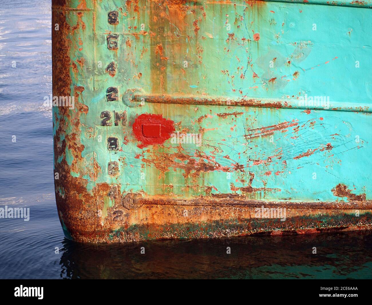 The bow of a ship showing heavy corrosion Stock Photo - Alamy