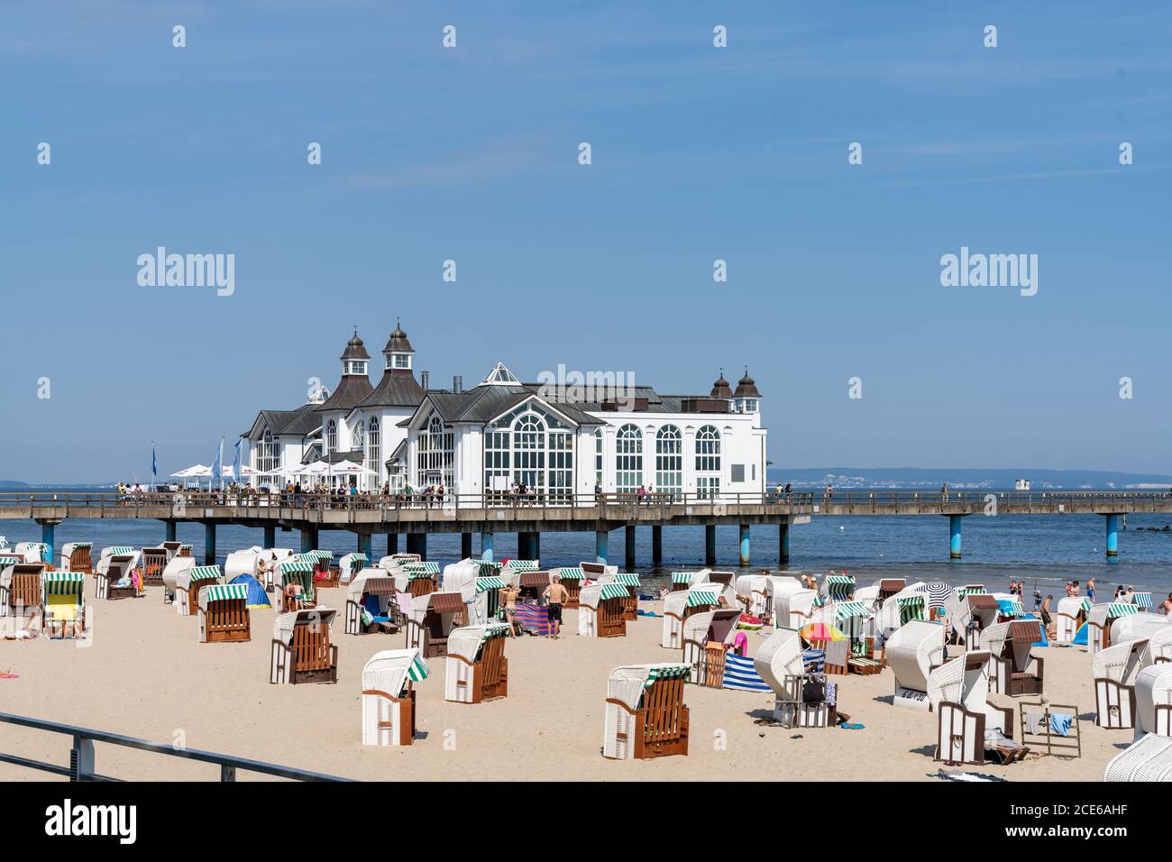 A view of the Sellin pier on Ruegen Island on the Baltic Sea Stock ...