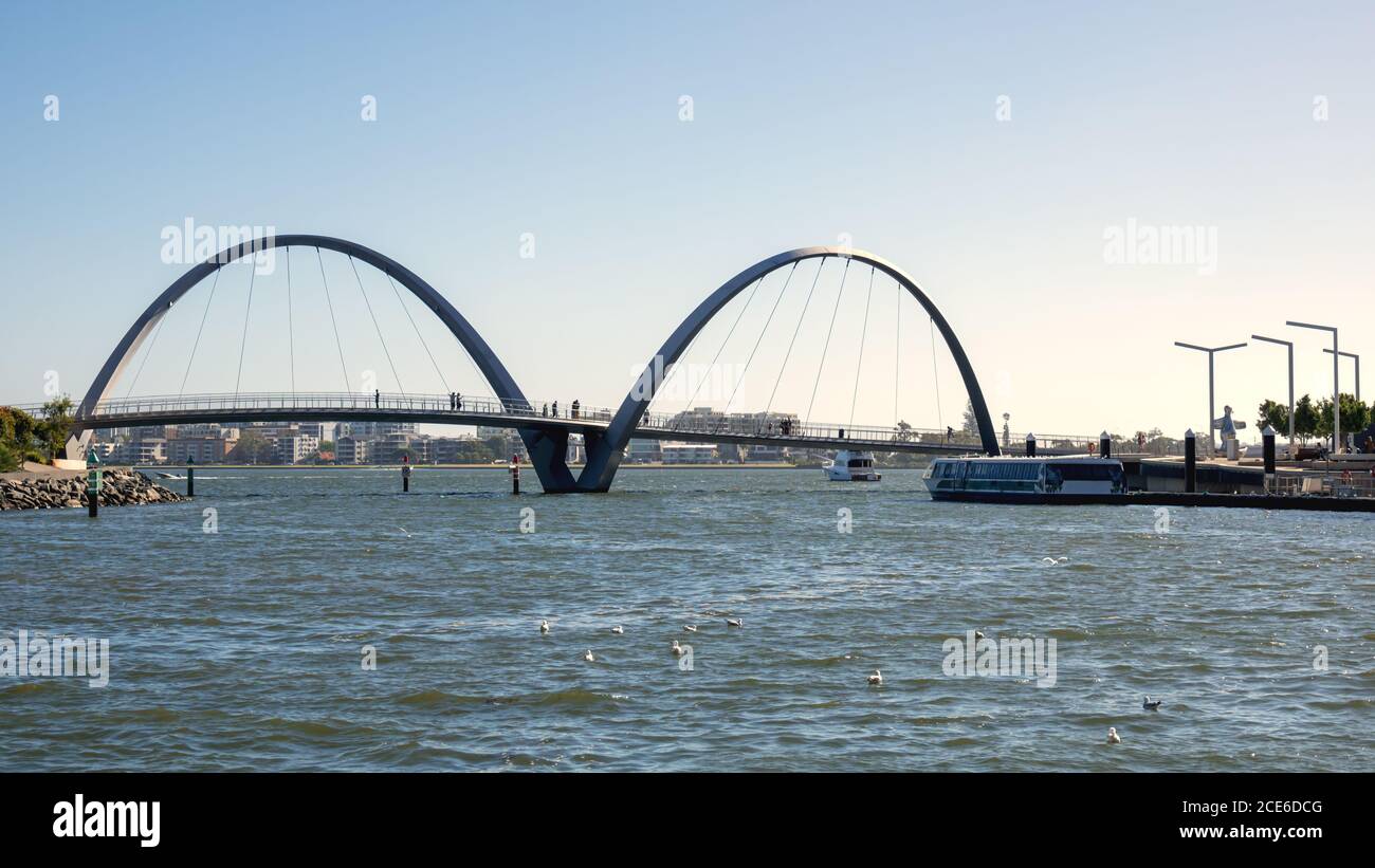 Elizabeth Quay Bridge at Perth Western Australia Stock Photo - Alamy