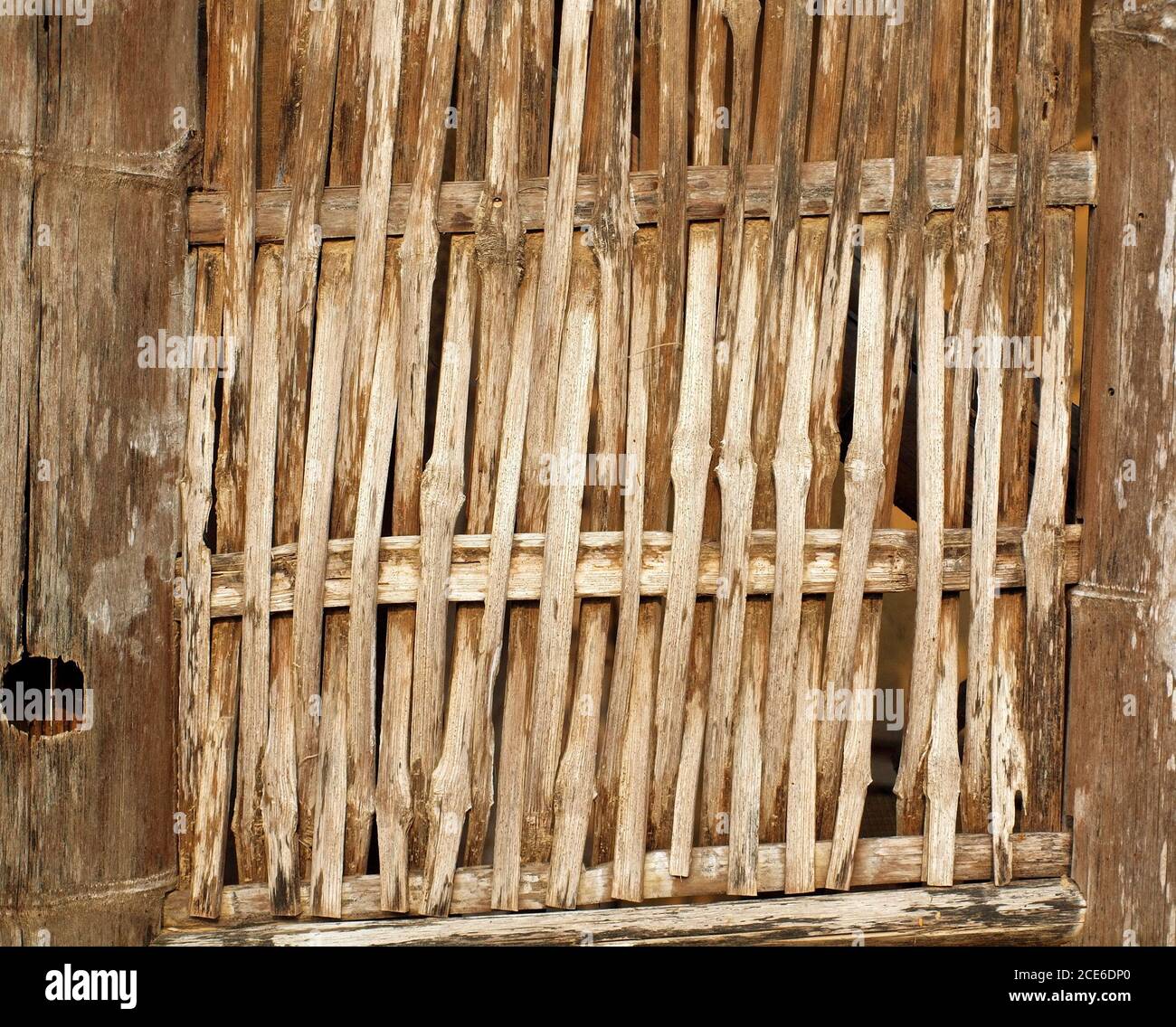 Bamboo slats form a crisscross pattern Stock Photo - Alamy