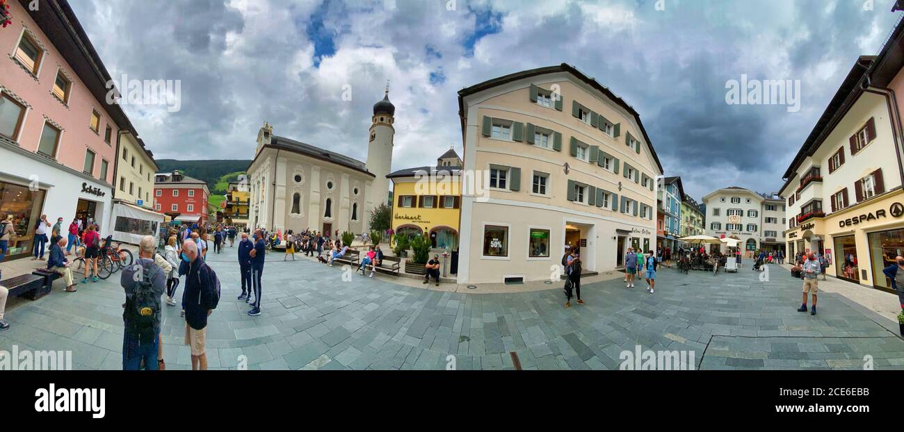 SAN CANDIDO, ITALY - AUGUST 14, 2020: Streets of Innichen in summer ...