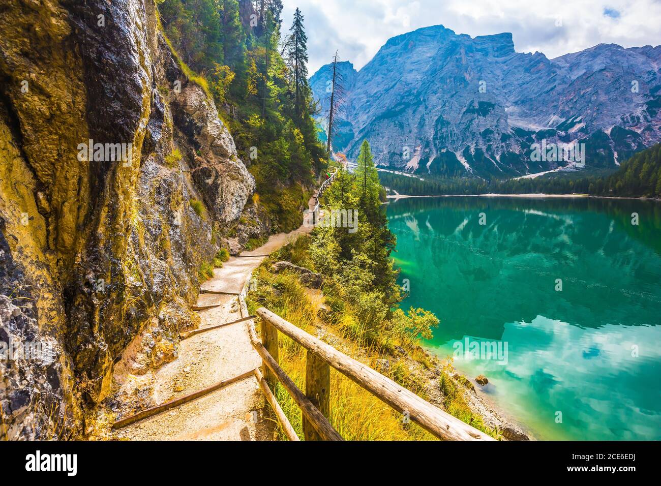 Landscape around lake braies hi-res stock photography and images - Alamy