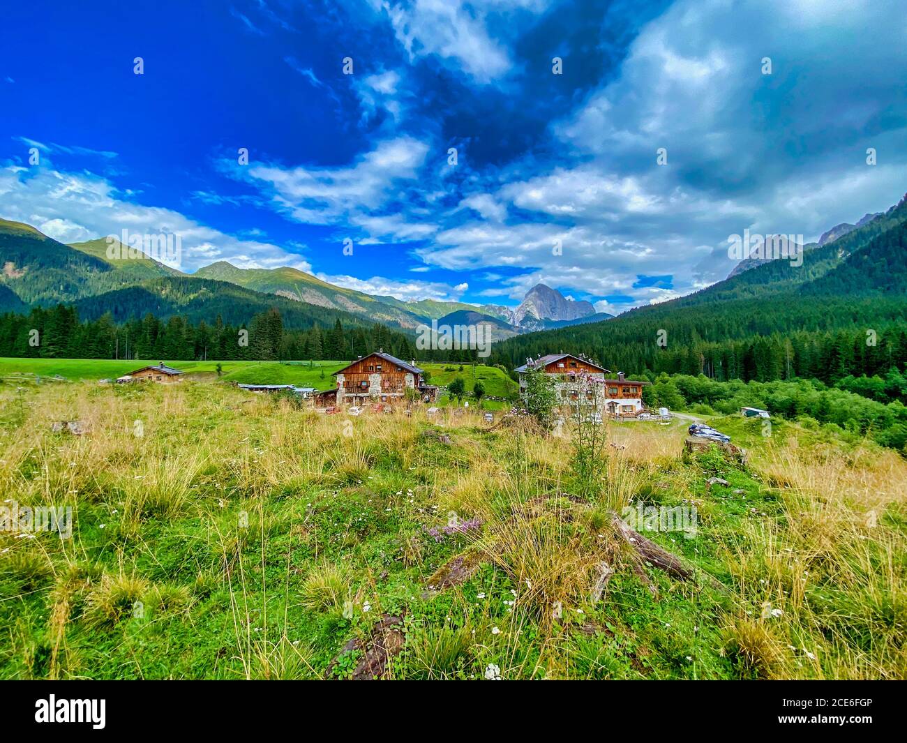 Beautiful italian alps dolomite landscape in summer season Stock Photo ...