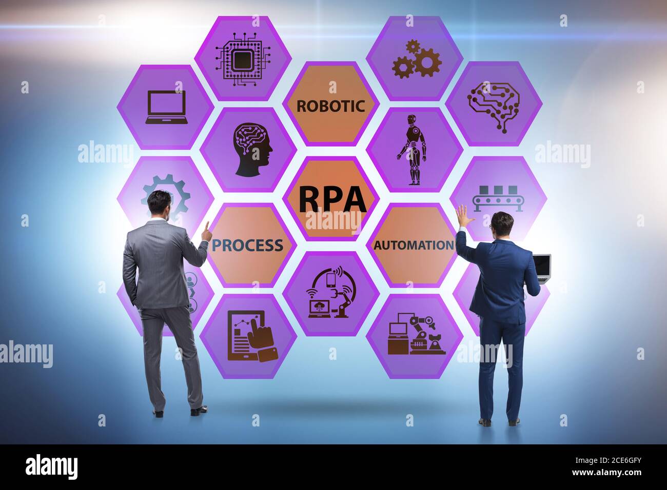 Concept of the RPA - robotic process automation Stock Photo - Alamy