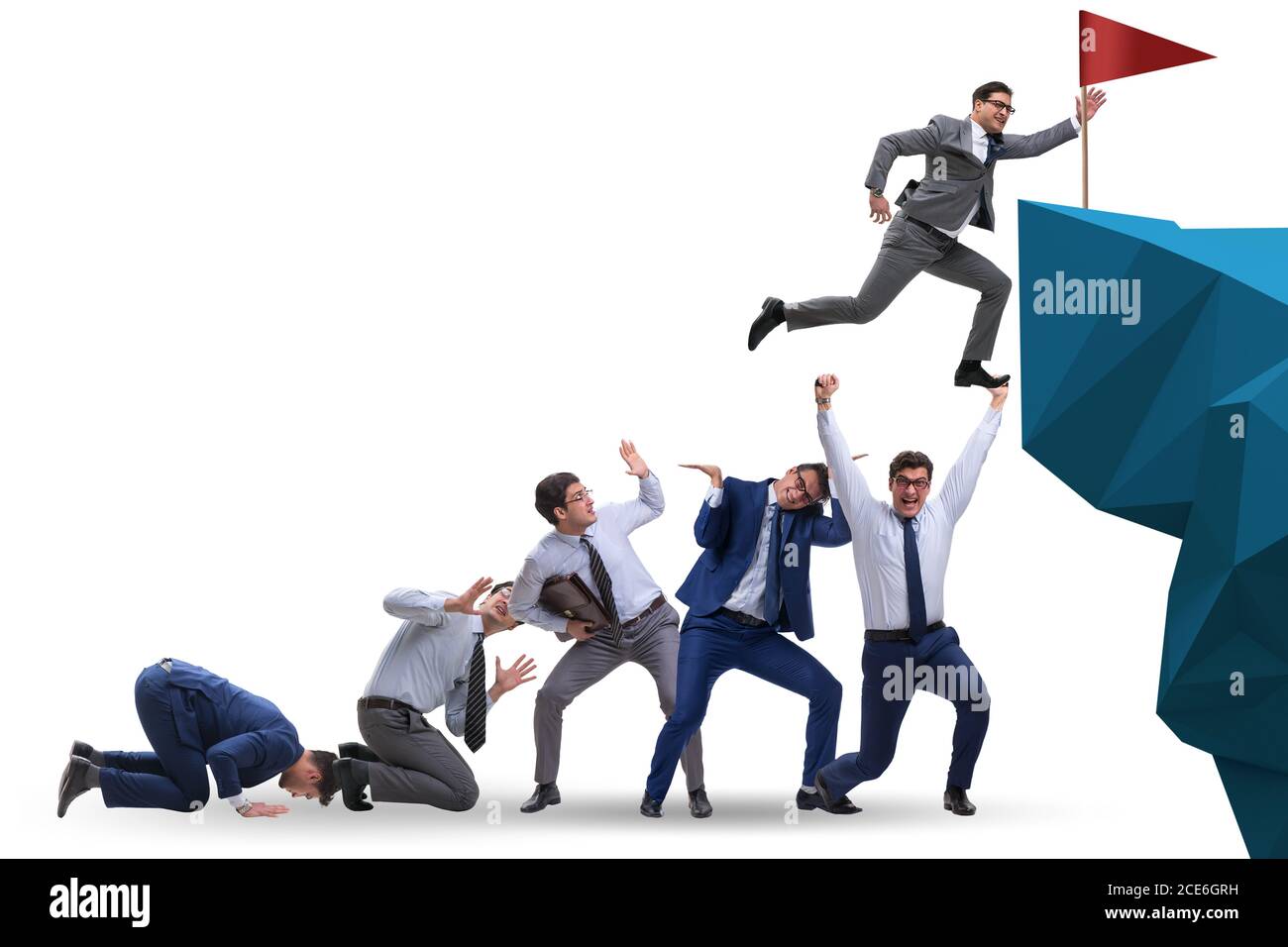 Career progression concept with businessman climbing the stairs Stock ...