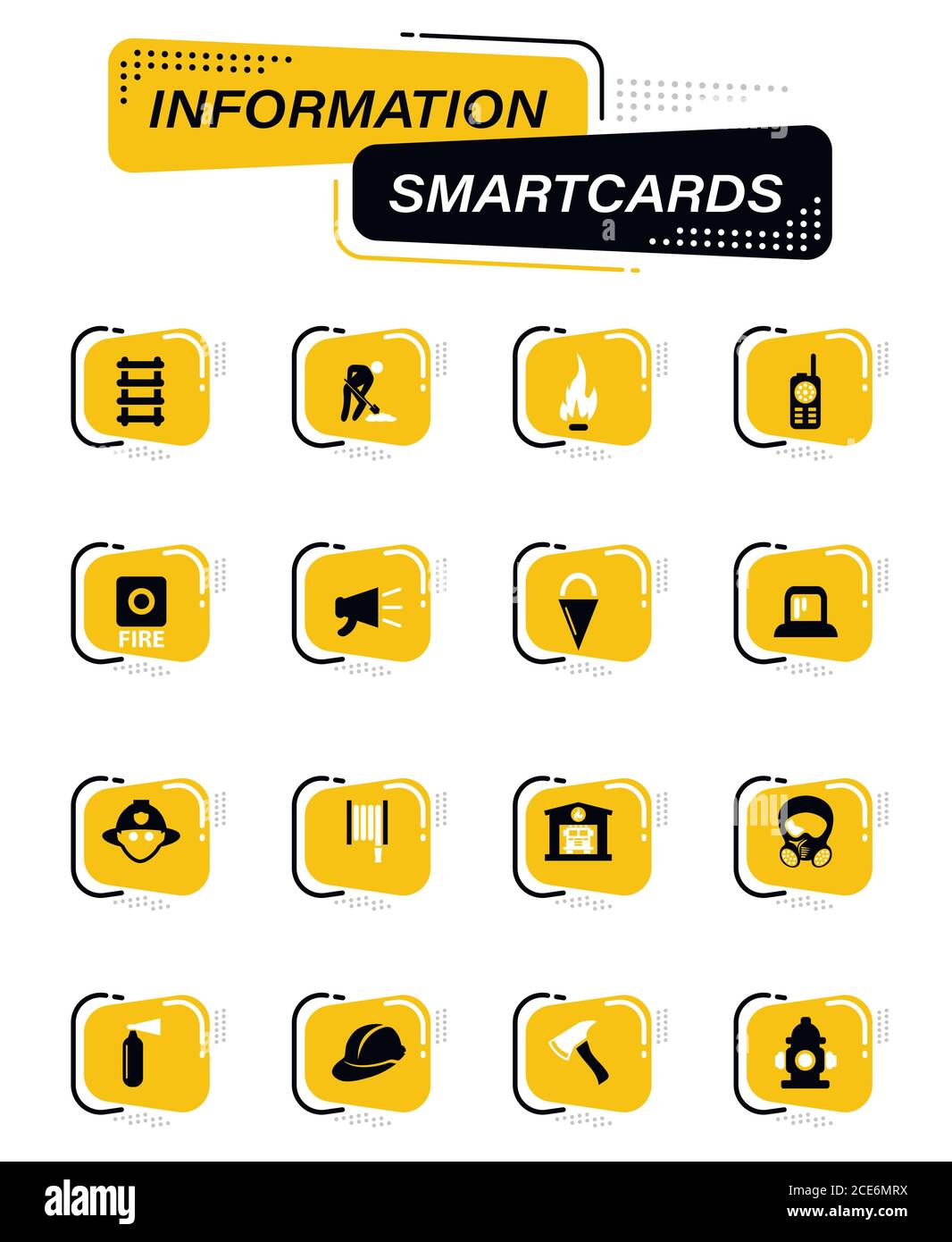 Fire brigade icons set Stock Vector Image & Art - Alamy