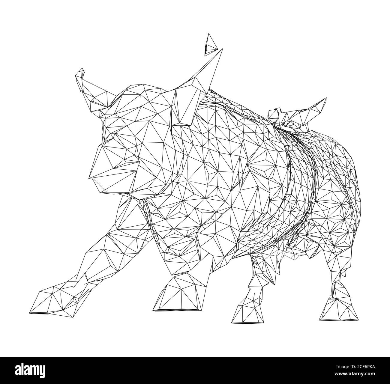 The Charging Bull. Vector Stock Vector Image & Art - Alamy