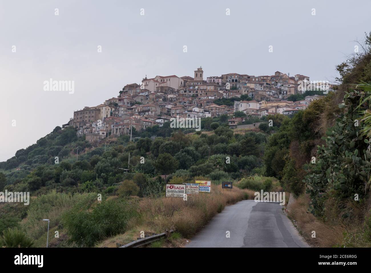 Flair of the Italian city of Nicotera - facades in Calabria Stock Photo ...