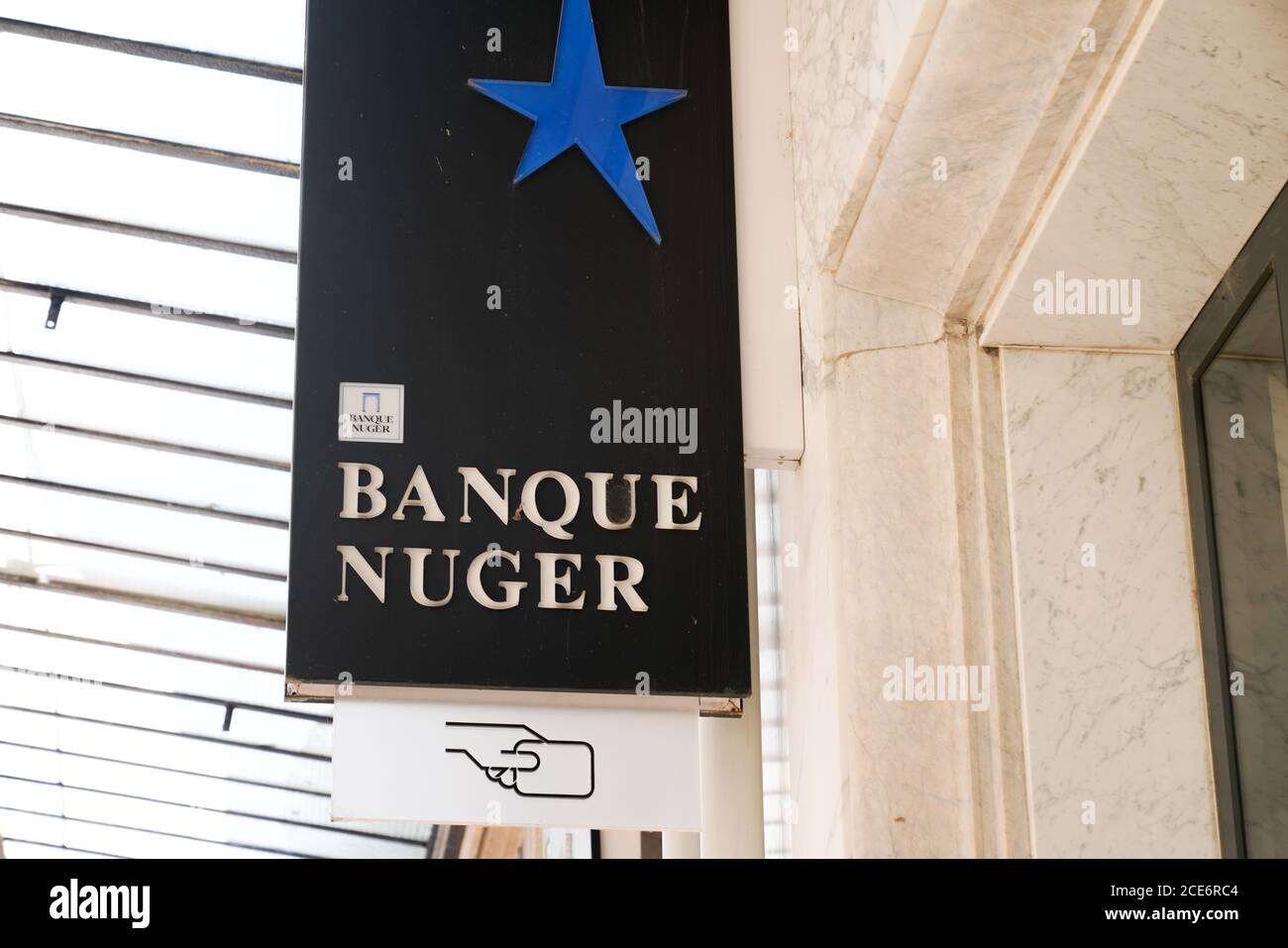 Clermont-Ferrand, , Auvergne / France - 08 25 2020 : Banque nuger logo ...