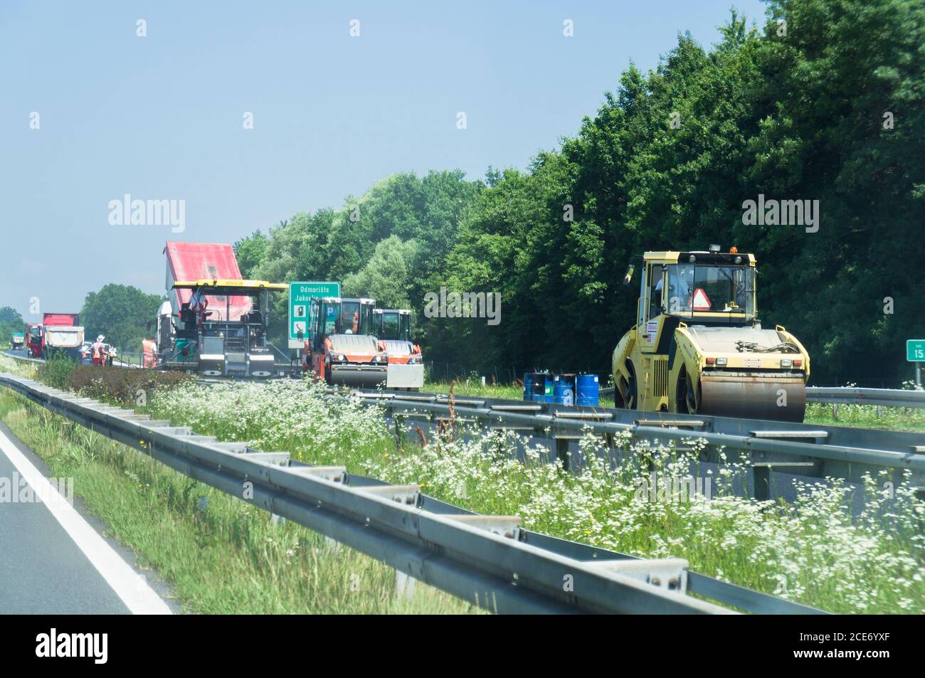 A2 motorway, highway, traffic, rideable, almost empty, modernization ...