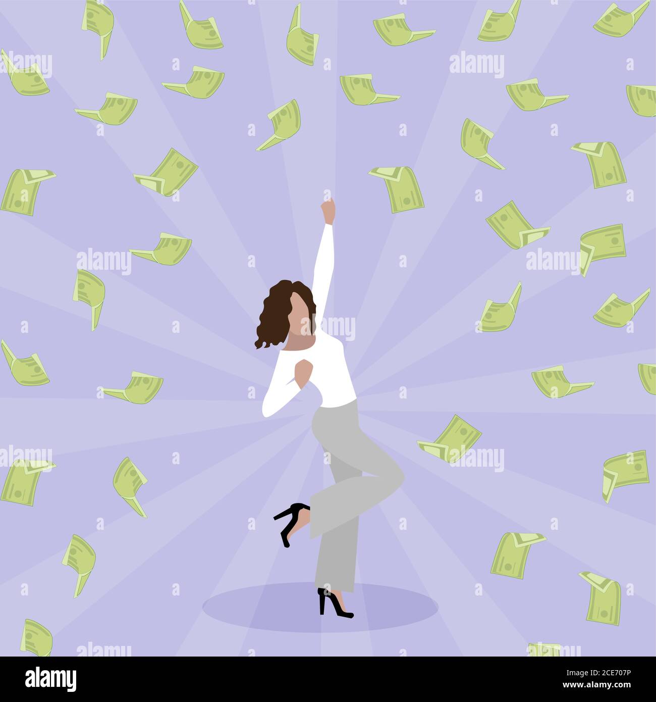 Lady celebrating Stock Vector Images - Alamy