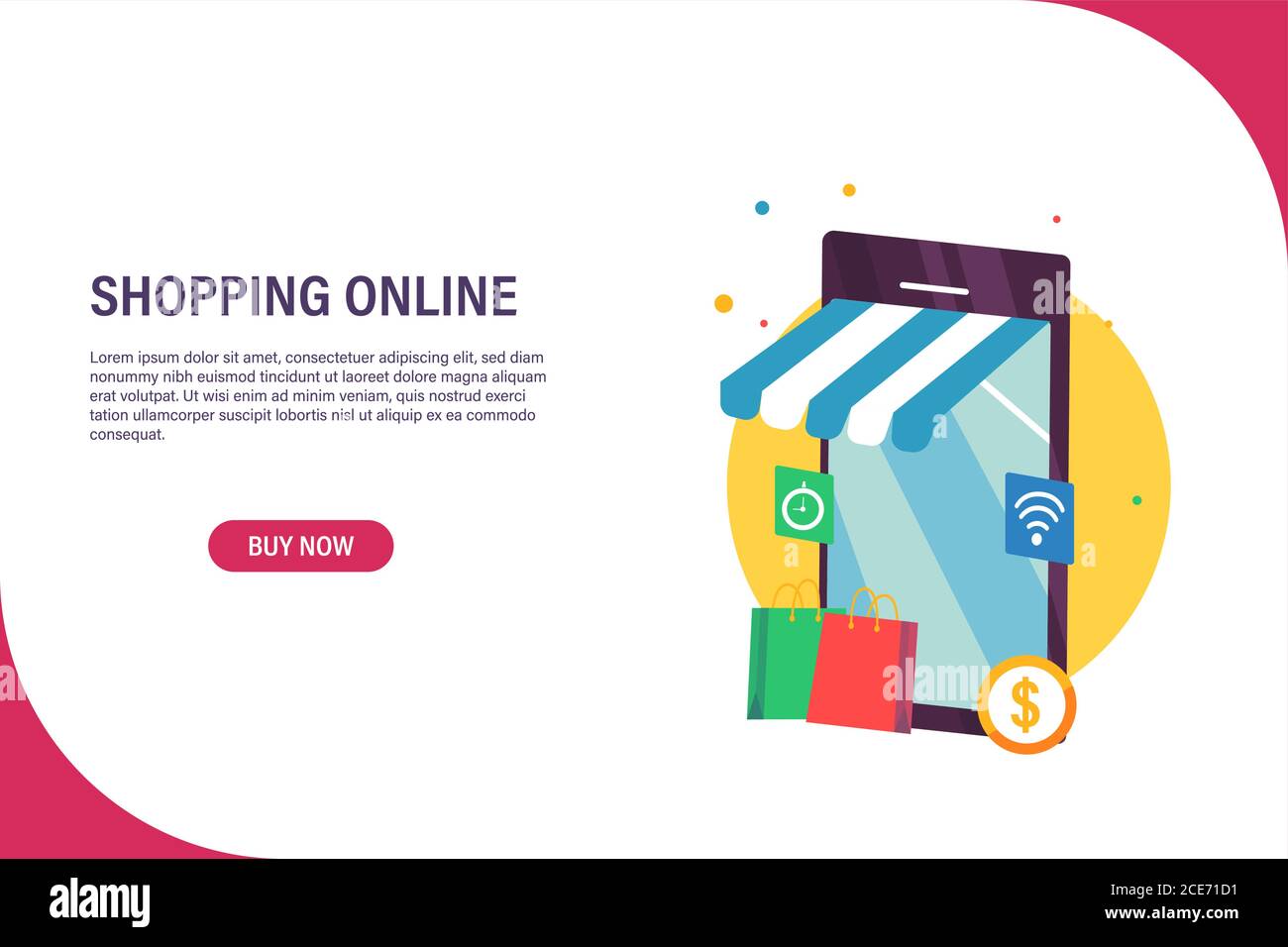 Shop online vector vectors Stock Vector Images - Alamy