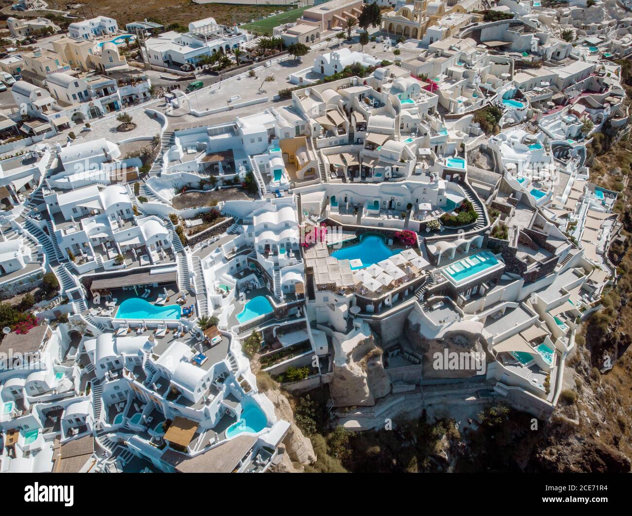Flying drone over swimming pool hi-res stock photography and images - Alamy