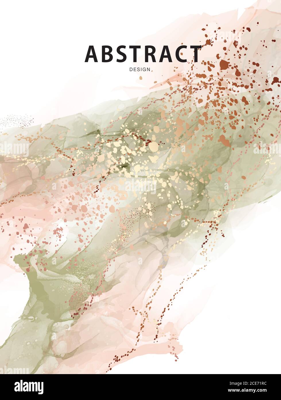 Watercolor vector abstract splash background. Watercolour stain earth ...