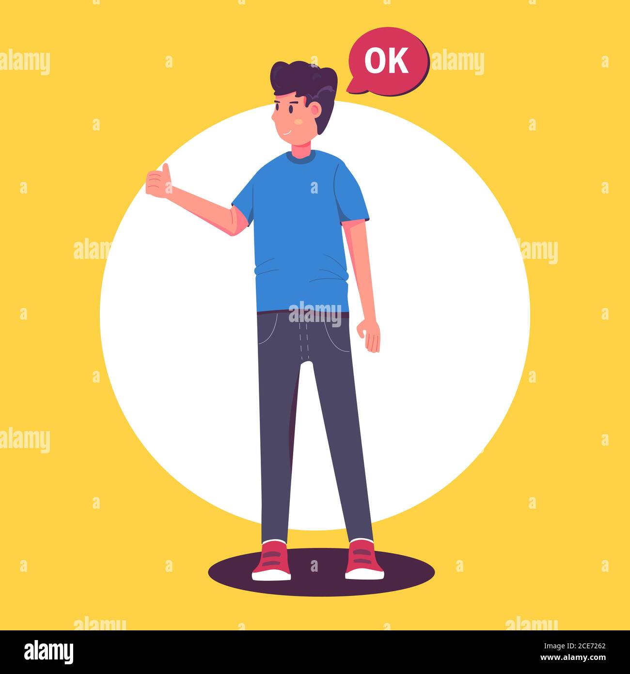 flat design male character illustration. premium vector Stock Vector ...