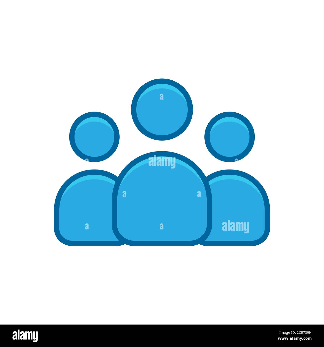 group people blue flat icon Stock Vector Image & Art - Alamy