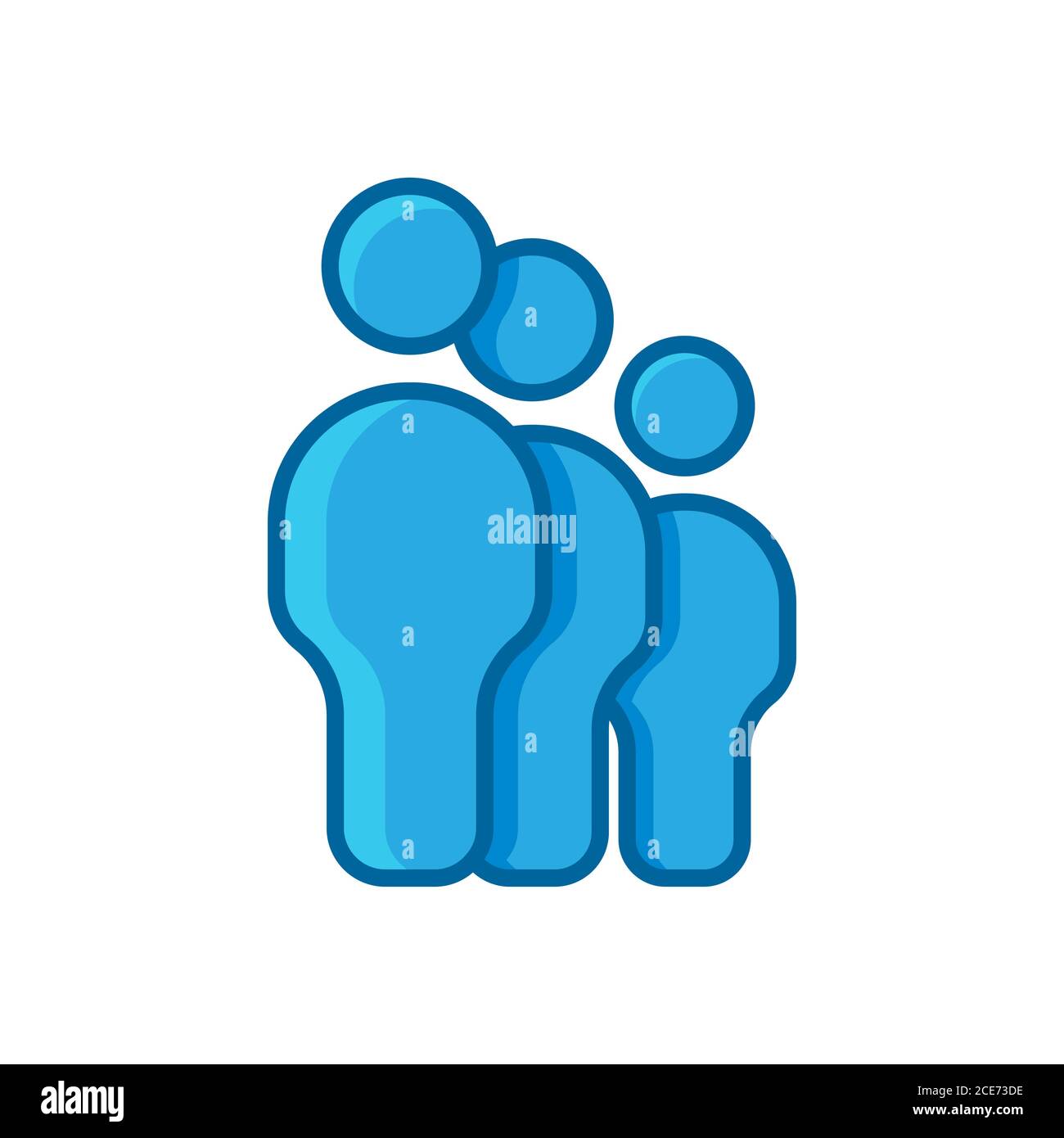 group people blue flat icon Stock Vector Image & Art - Alamy