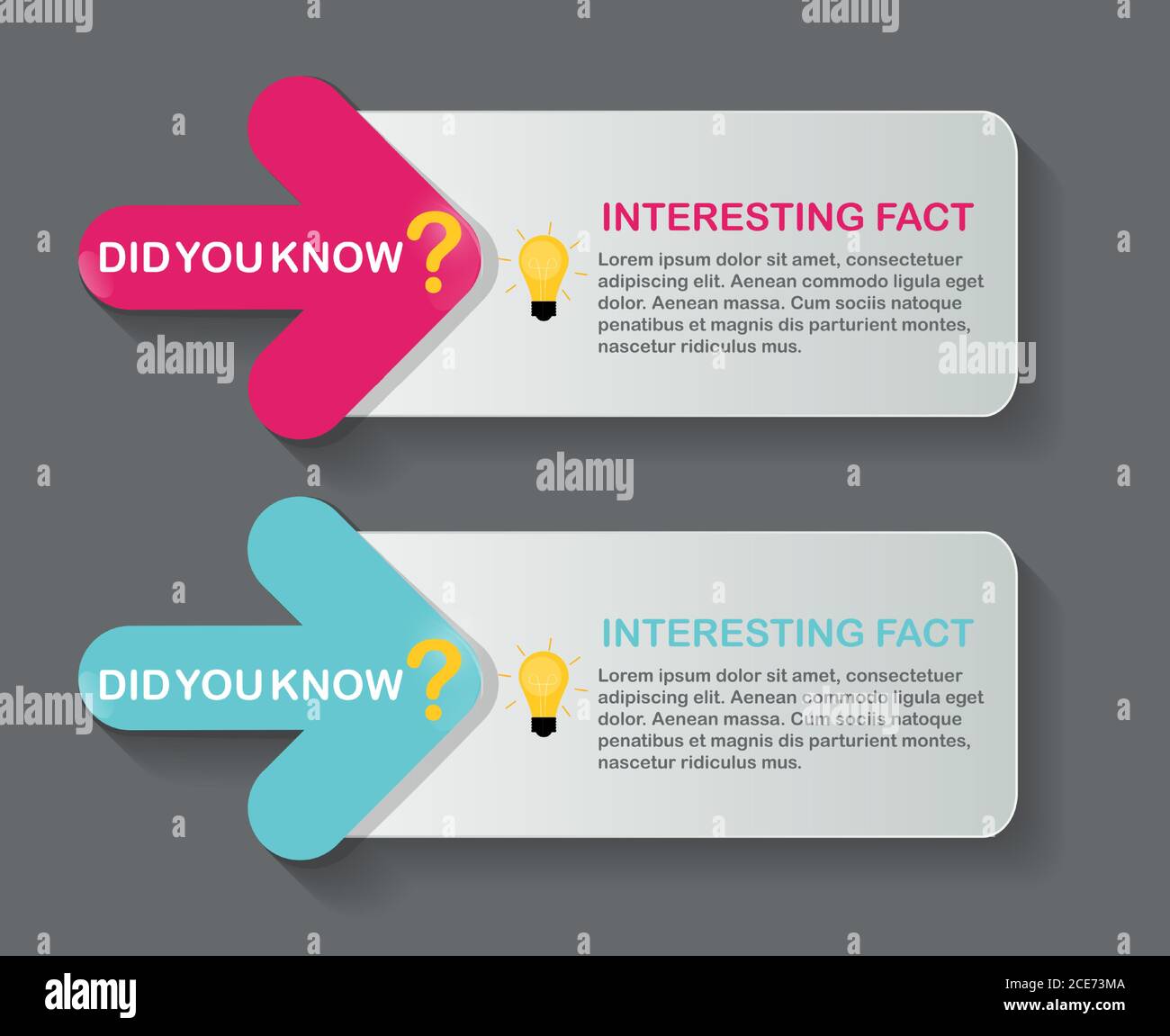 Did you know interesting fact label sticker set. Vector Illustration ...