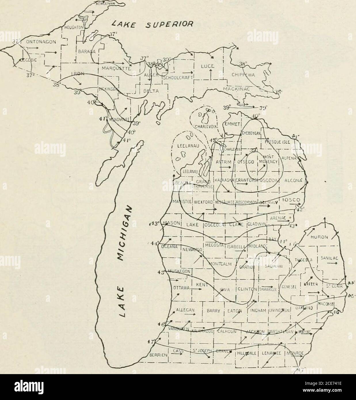 . Surface geology and agricultural conditions of Michigan . Fig. 12 ...