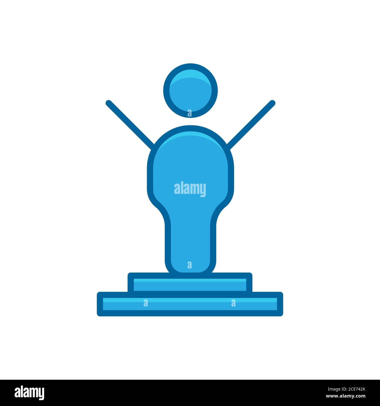 celebration success, business blue flat icon Stock Vector Image & Art ...