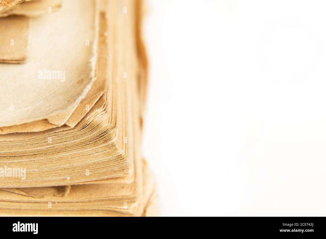 old book pages background with copy space Stock Photo - Alamy