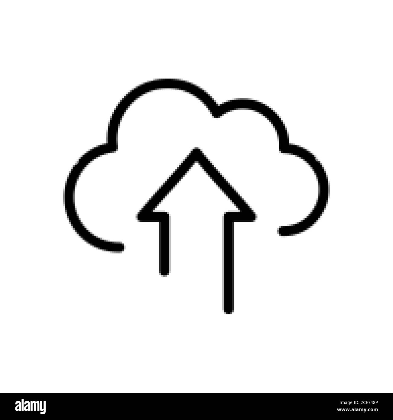 cloud upload line icon vector illustration Stock Vector Image & Art - Alamy
