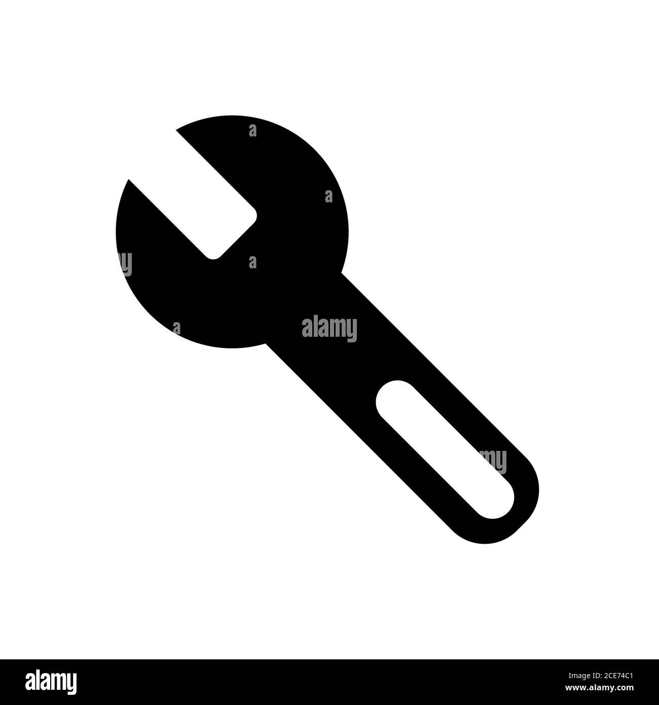 key workshop symbol flat black line icon, Vector Illustration Stock ...