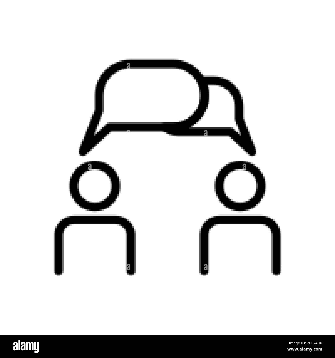 people chat, talk line icon vector illustration Isolated On white ...