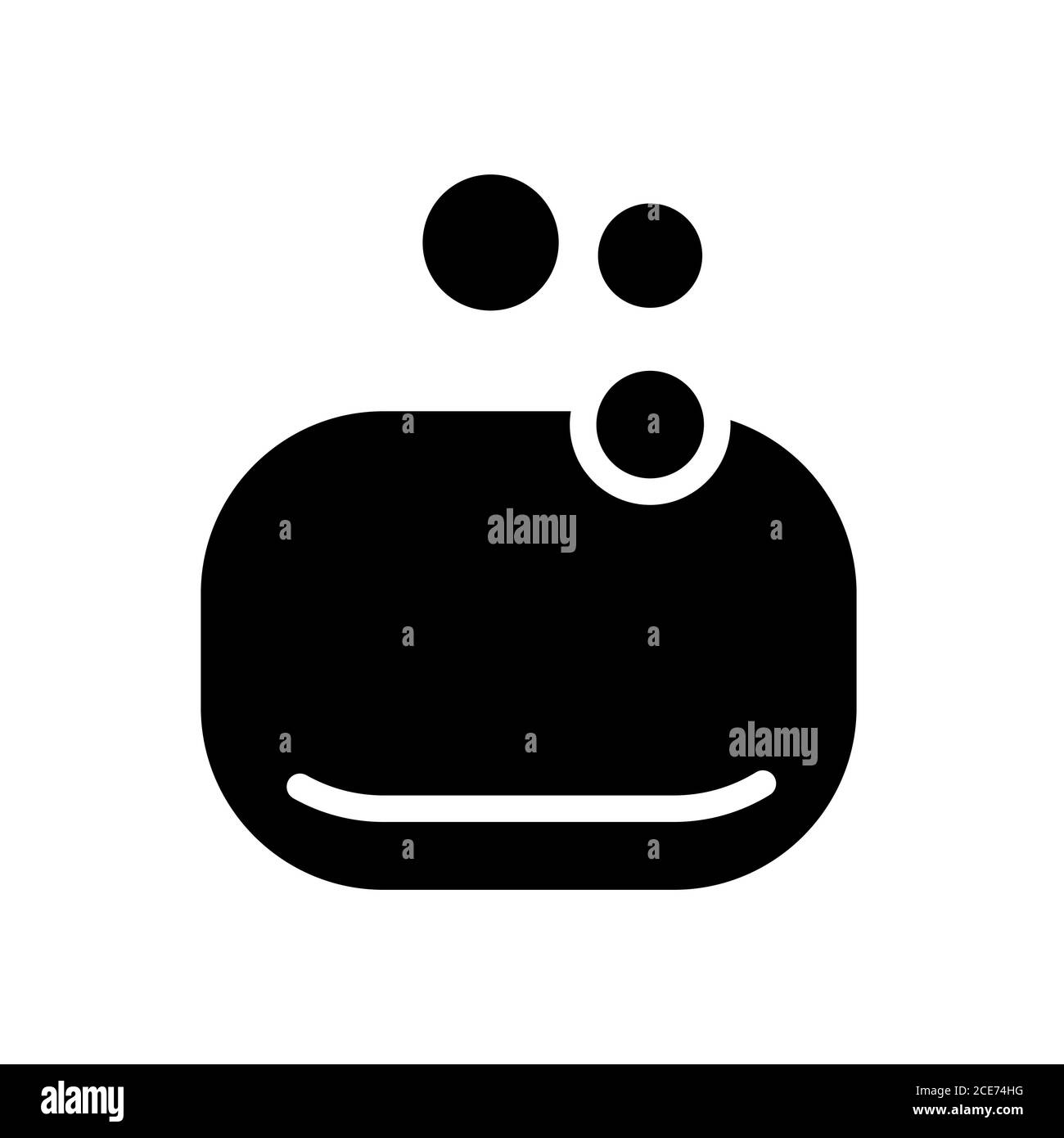 soap symbol flat black line icon, Vector Illustration Stock Vector ...