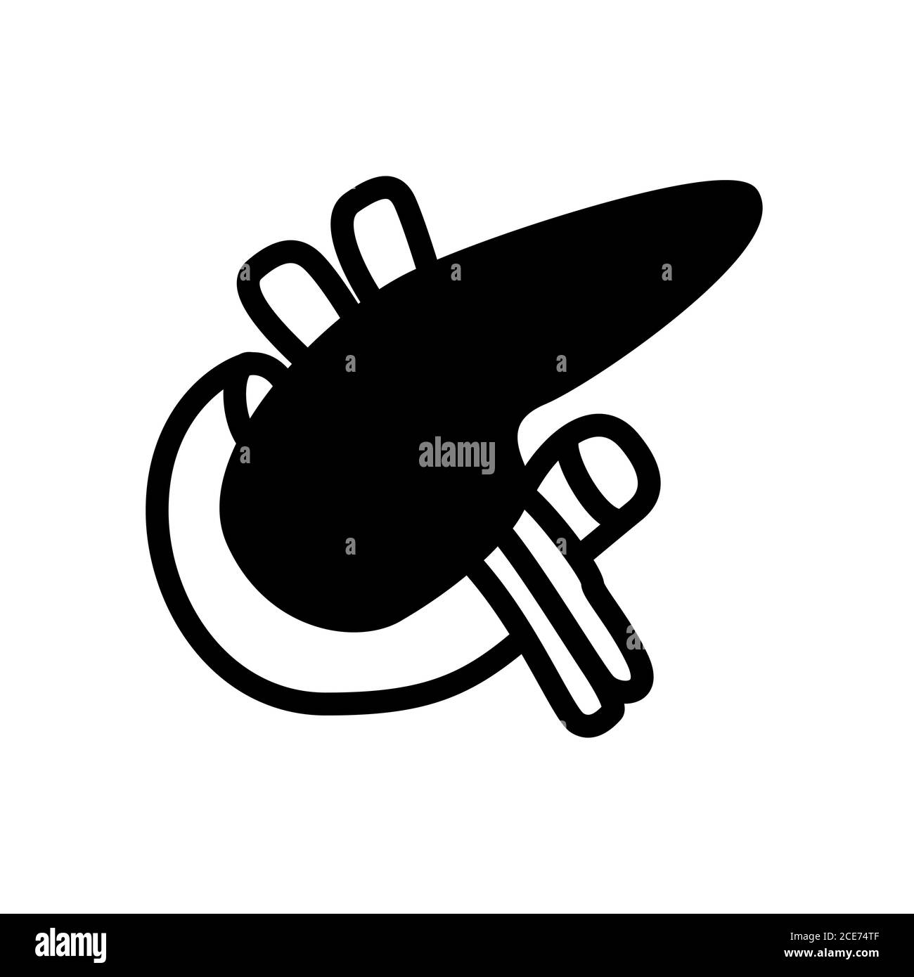 Digestion pancreas icon flat Cut Out Stock Images & Pictures - Alamy