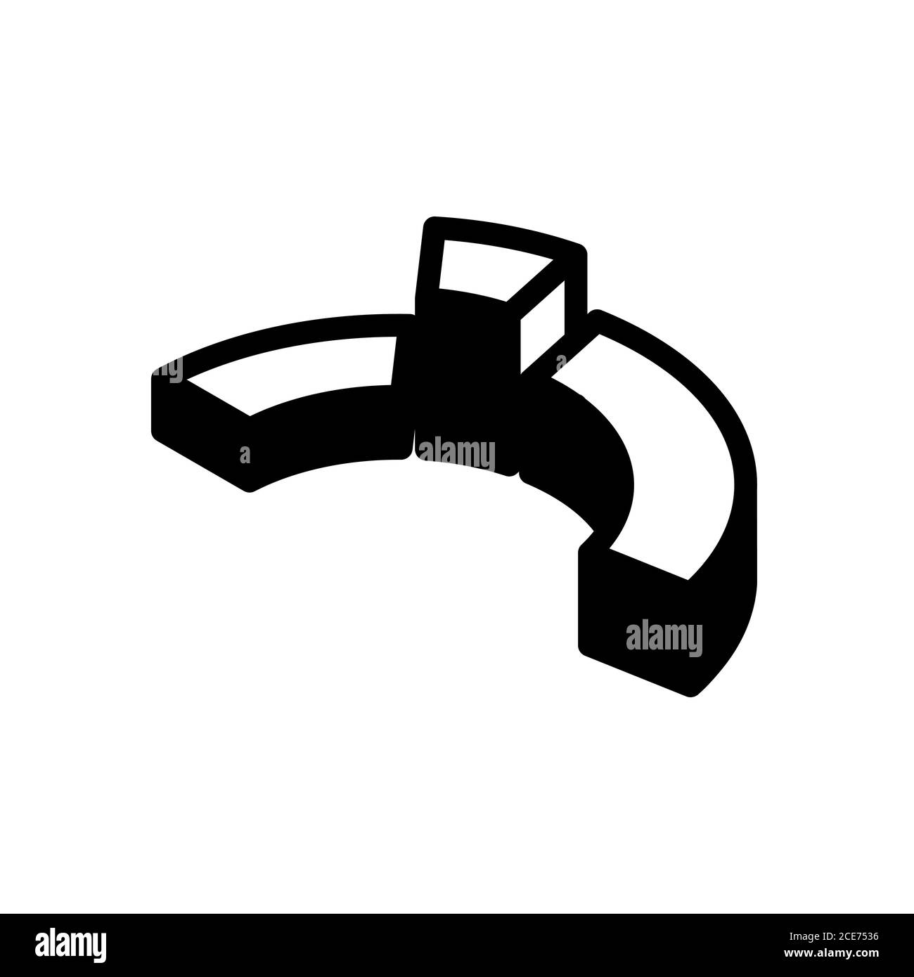 chart symbol flat black line icon, Vector Illustration Stock Vector ...