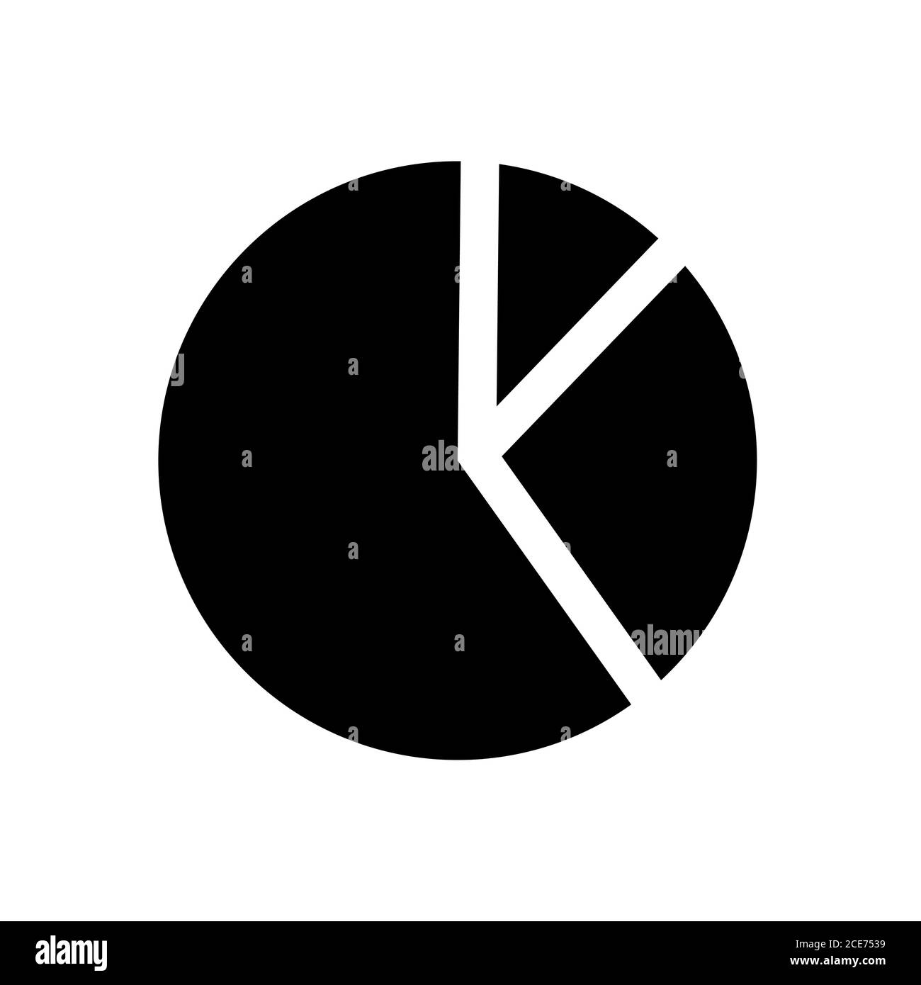 chart symbol flat black line icon, Vector Illustration Stock Vector ...