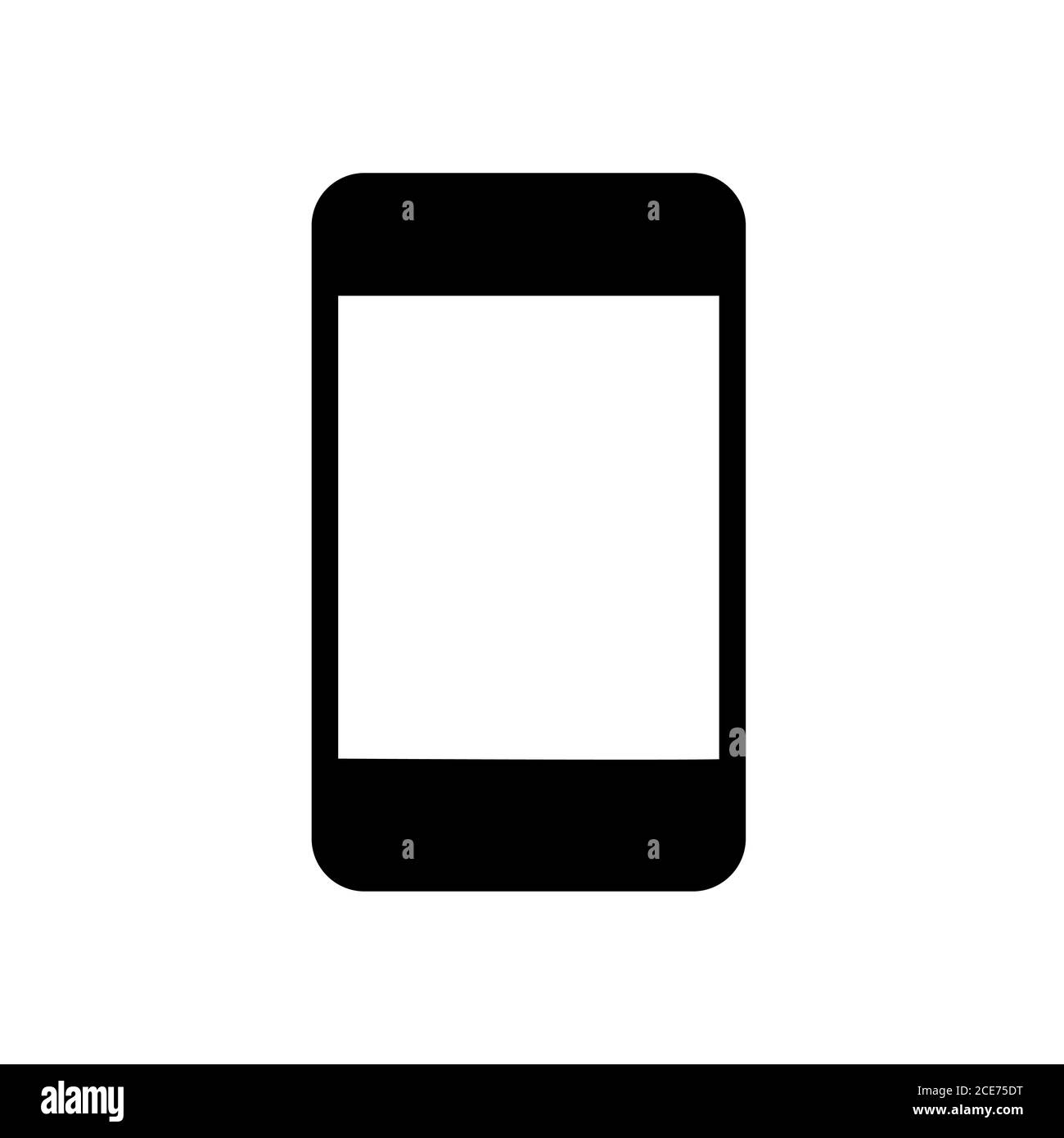 phone symbol flat black line icon, Vector Illustration Stock Vector ...