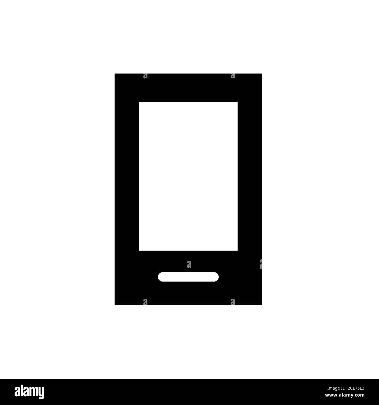 phone symbol flat black line icon, Vector Illustration Stock Vector ...