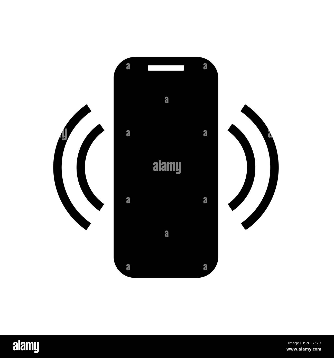 phone Wi Fi Connection symbol flat black line icon, Vector Illustration ...