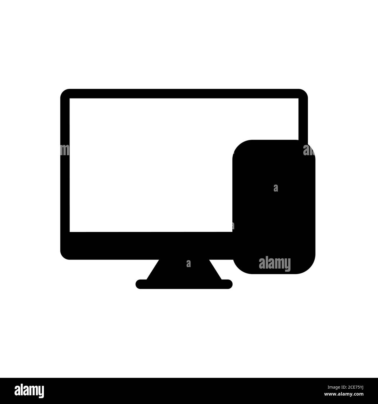 computer disk symbol flat black line icon, Vector Illustration Stock ...